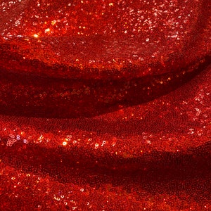 Elegant Iridiscente Red Sequin Red Spandex Stretch for All 4 Sides is ...