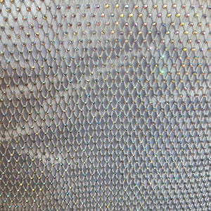 White Fish Net With Rhinestones Iredecen Stretches for All 4 Sides Sold ...