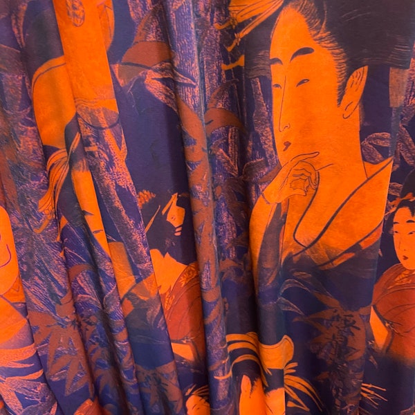 Asian Print Fabric - Etsy