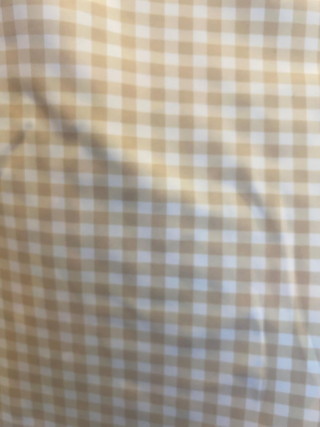 Tan/white Gingham Pattern Stretches for All 4 Sides Spandex Sold by the ...