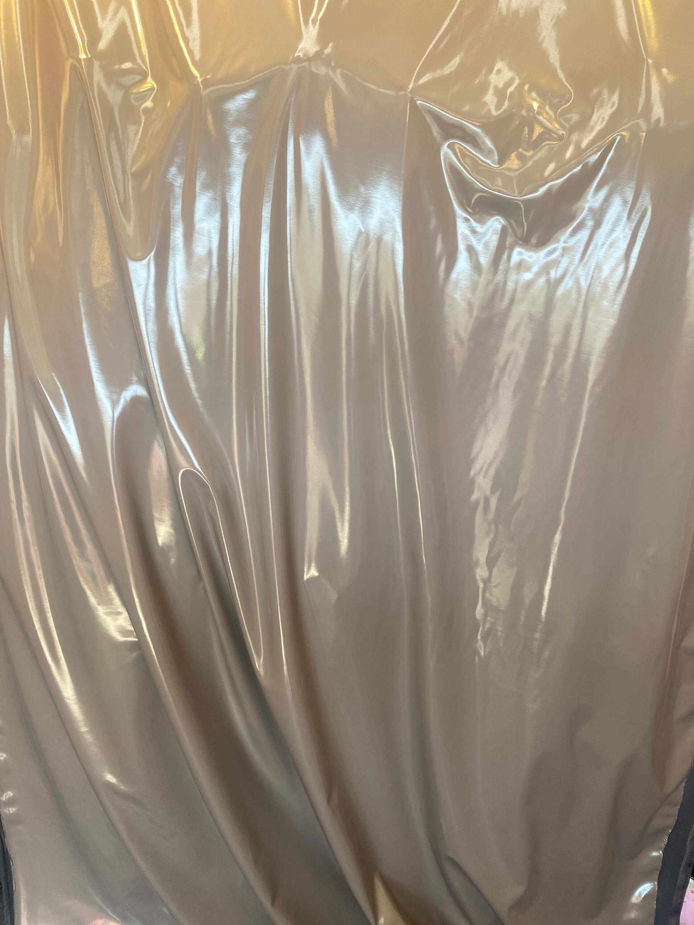 Shiny 4 Way Stretch D Grey Latex With Thick Spandex Fabric Sold by the ...