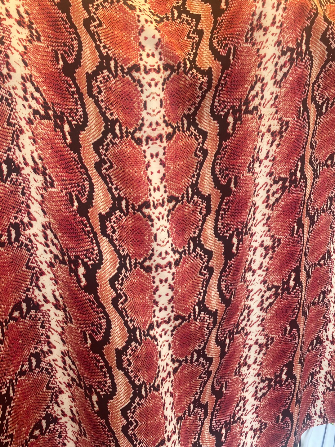 Snake Print 2 Way Stretch Brown/black Snake Reptile Exotic Animal Print ...
