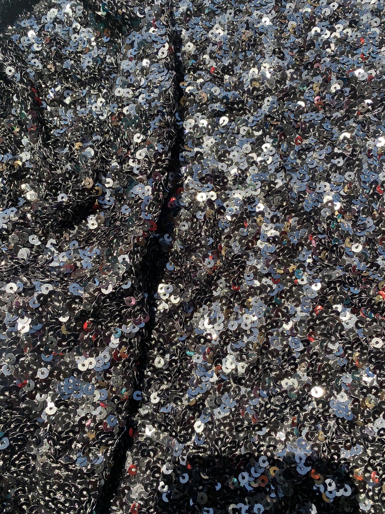 Round Sequins Black 4 Way Stretch Power Mesh Fabric Sold by the Yard - Etsy