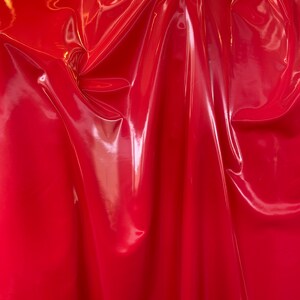 Shiny 4 Way Stretch Red Latex With Thick Spandex Fabric Sold by the ...