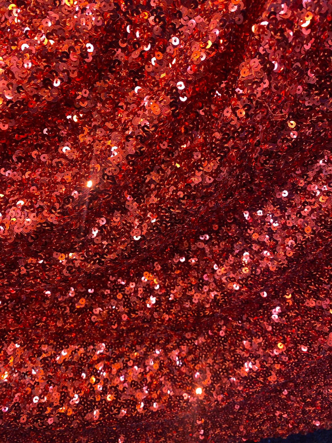 Elegante Sequins Red 4 Way Stretch Power Mesh Fabric Sold by the Yard ...