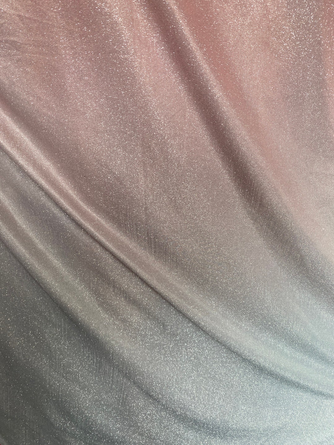 Ombre Glitter Silver /pink 2 Way Stretch Mesh Sold by the Yard - Etsy