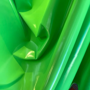 Shiny 4 Way Stretch Neon Lime Latex With Thick Spandex Fabric Sold by ...