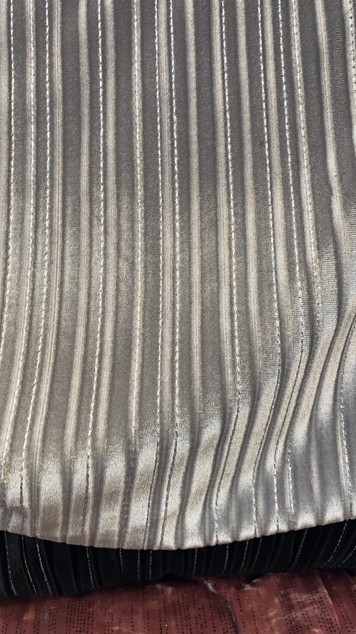 Velvet Silver Estripes Silver 2 Way Stretch Velvet Fabric Sold - Etsy