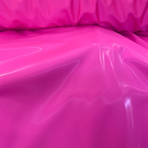 Shiny 4 Way Stretch Barby Pink Latex With Thick Spandex Fabric Sold by ...