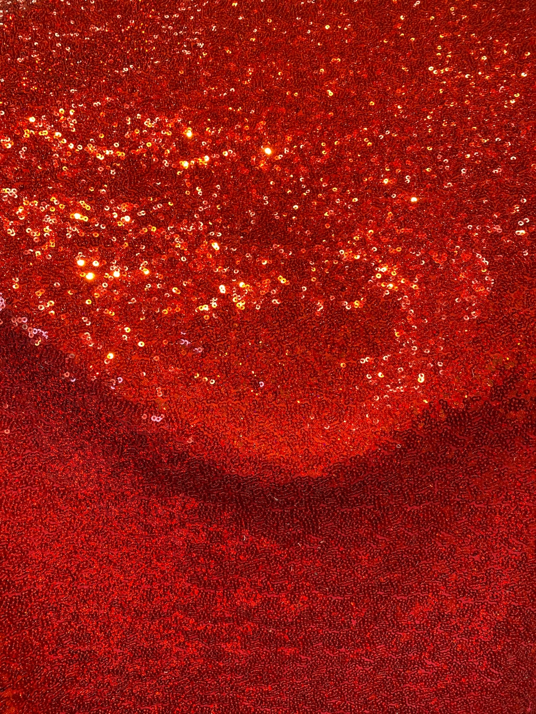 Elegant Iridiscente Red Sequin Red Spandex Stretch for All 4 Sides is ...