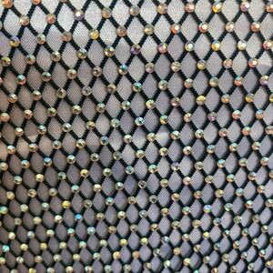 Green Fish Net With Rhinestones Iredecen Stretches for All 4 Sides Sold ...