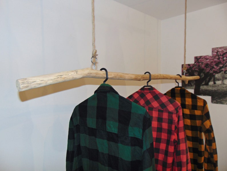 Hanging Driftwood Branch Clothing Rack - Etsy