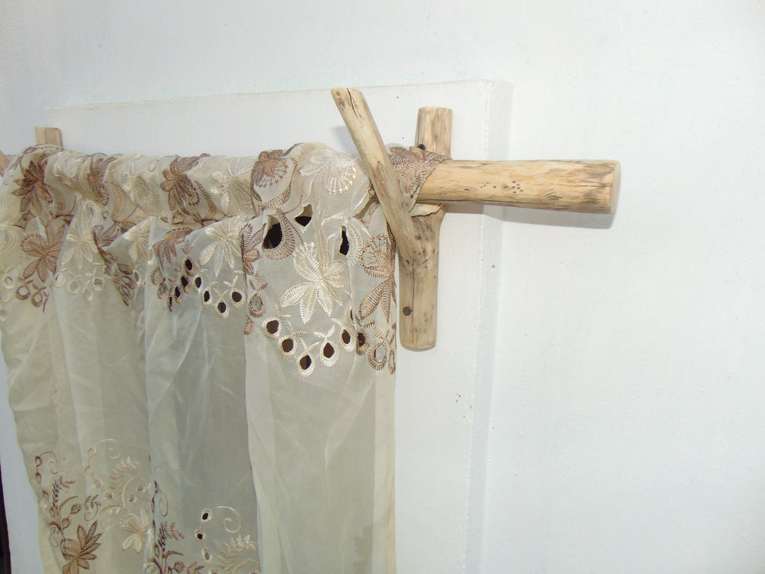 Driftwood Curtain Rod,window Curtain Pole,natural Wood Curtain Rods ...