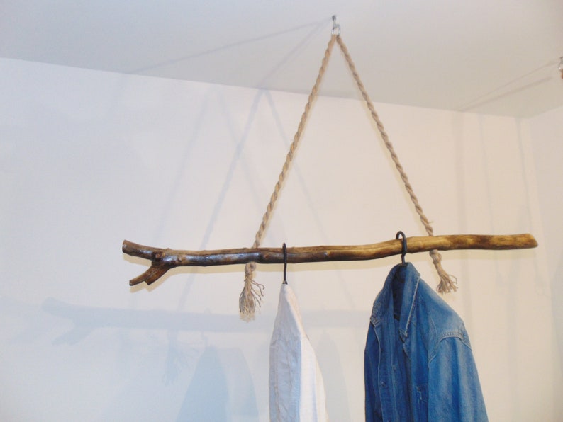 Hanging Driftwood Branch Clothing Rack - Etsy