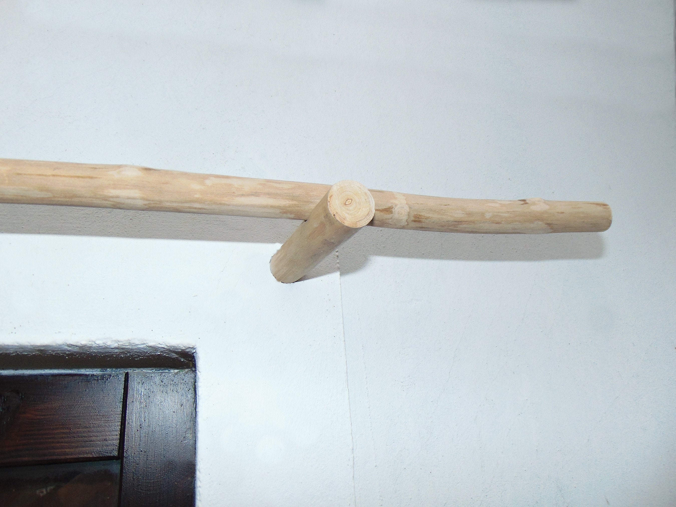 Natural Wood Curtain Rodsrustic Rods Reclaimed Wood Window - Etsy