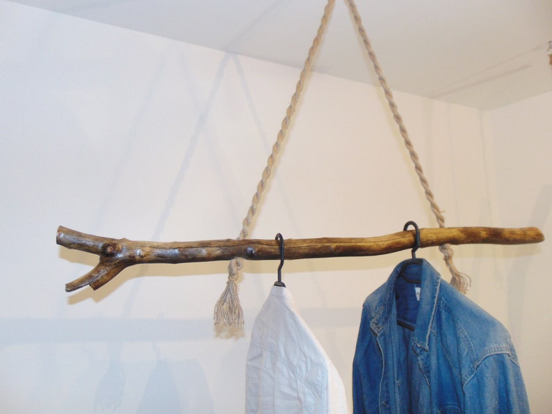 Hanging Driftwood Branch Clothing Rack - Etsy