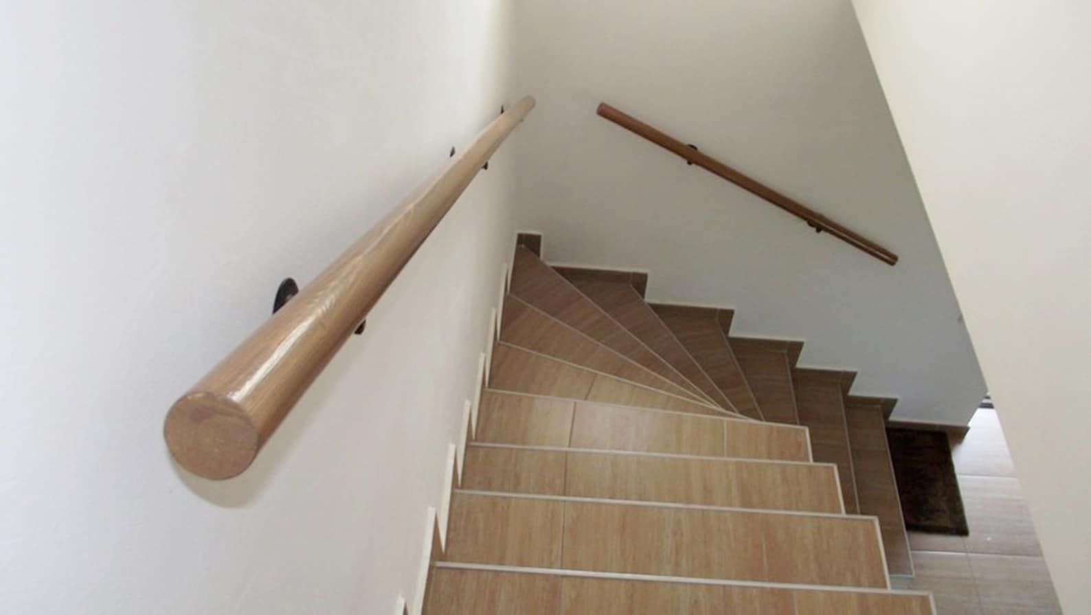 Kit Staircase Round Pin Wood Handrail Wall Mounted! - Etsy