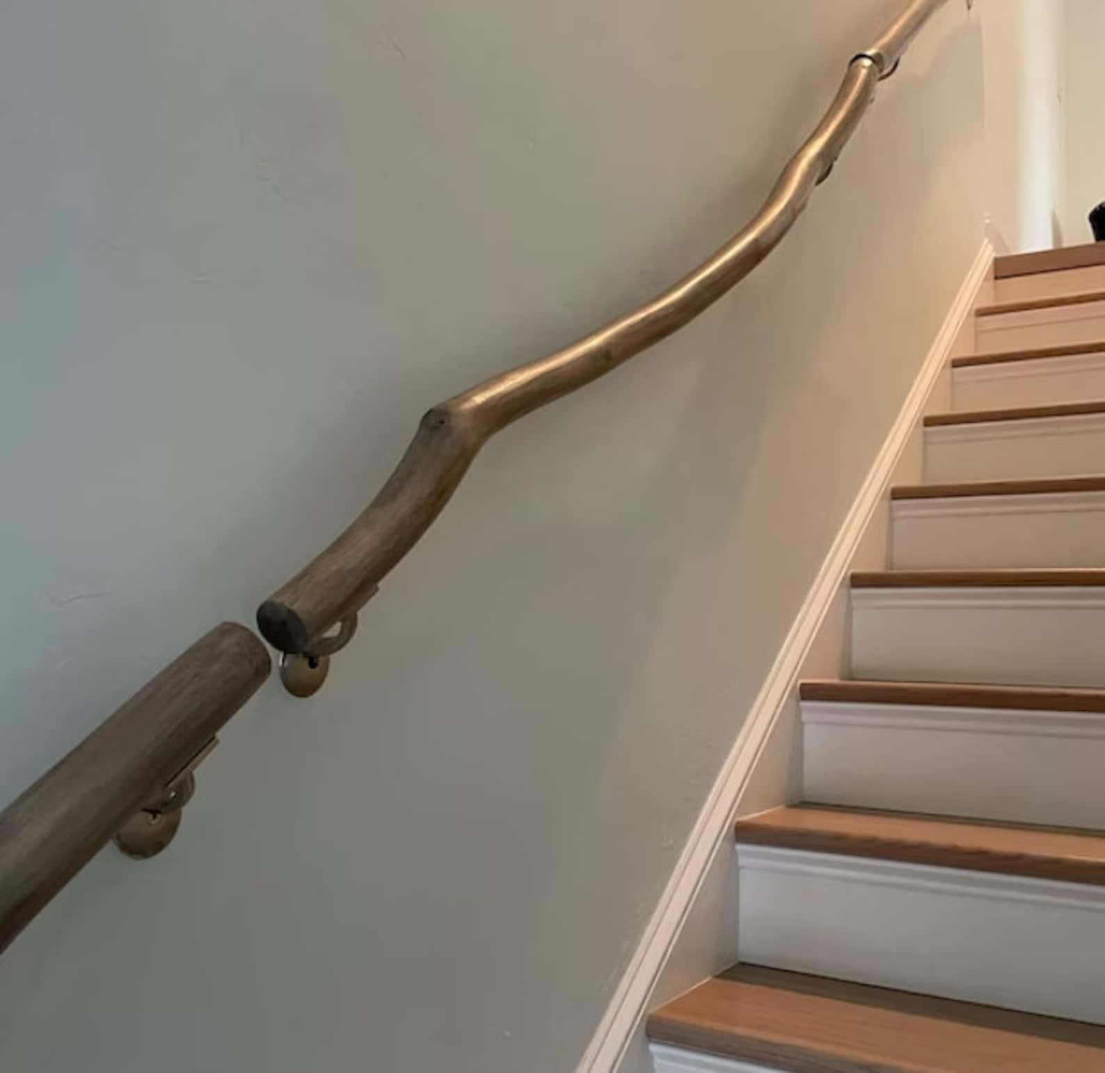 Natural Branches Handrails, Hanging Branches on the Wall, Stair ...