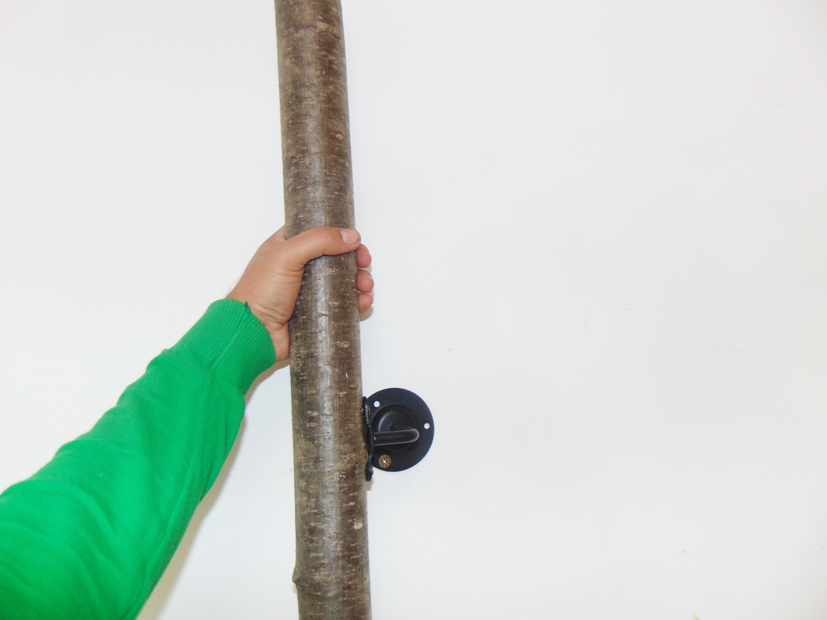 Wild Hazelnut Log Handrail, Rustic Stair Bannister, Steel Brackets - Etsy