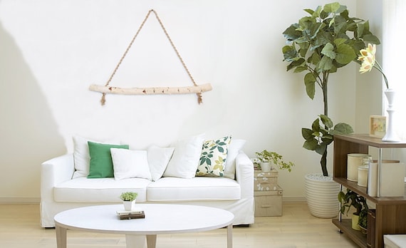 Birchwood Log for Wall Hanging Decorationnatural | Etsy