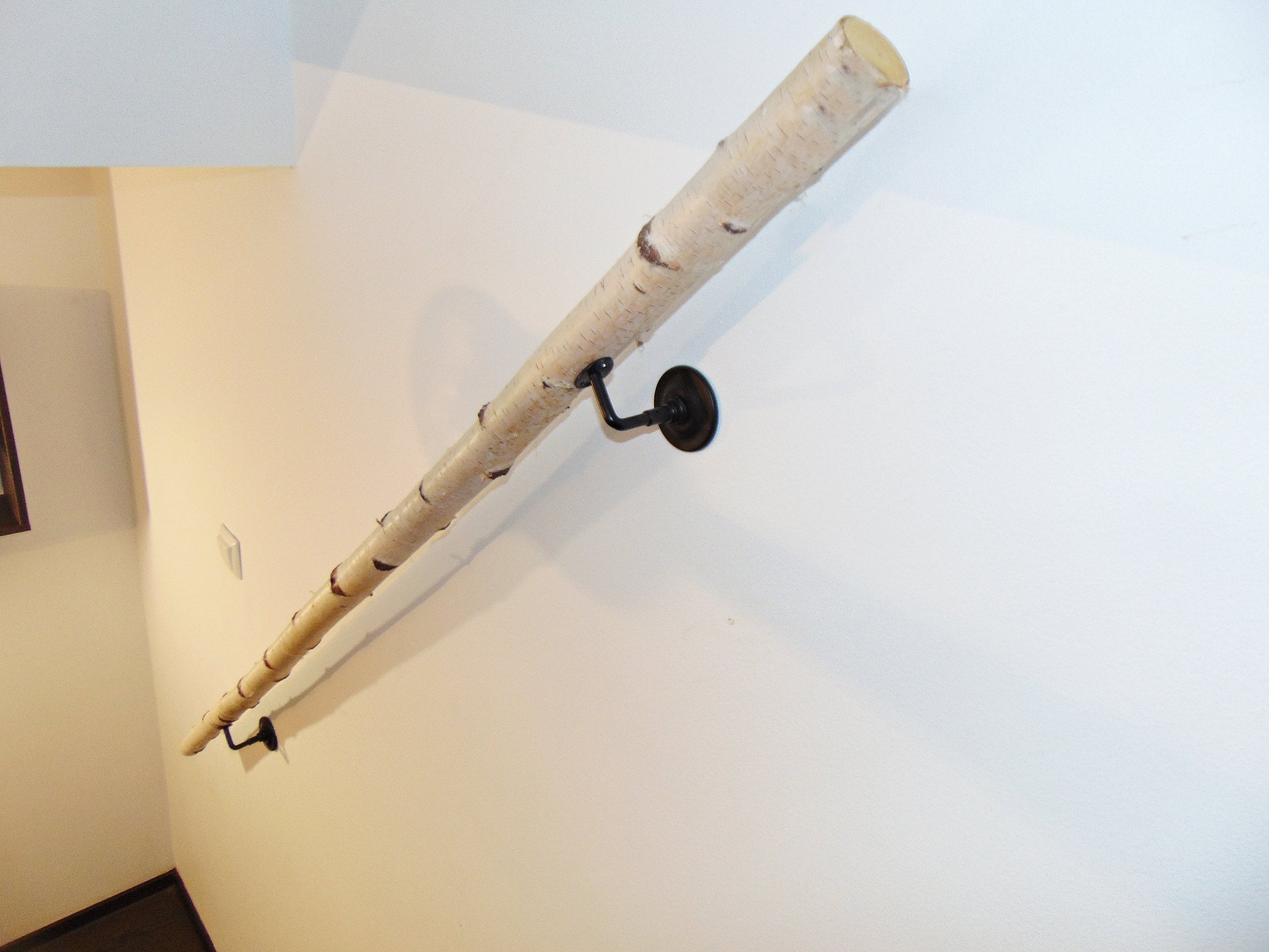 Kit Staircase Handrailbirch log handrailWall Mounted Hand | Etsy