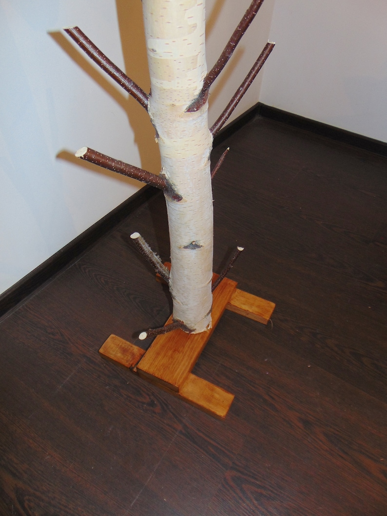 Handcrafted Birchwood Coat Rack, Free Standing Tree Design - Etsy