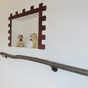 Wild Hazelnut Log Handrail,wall Mounted Hand Rail Railing,stair ...