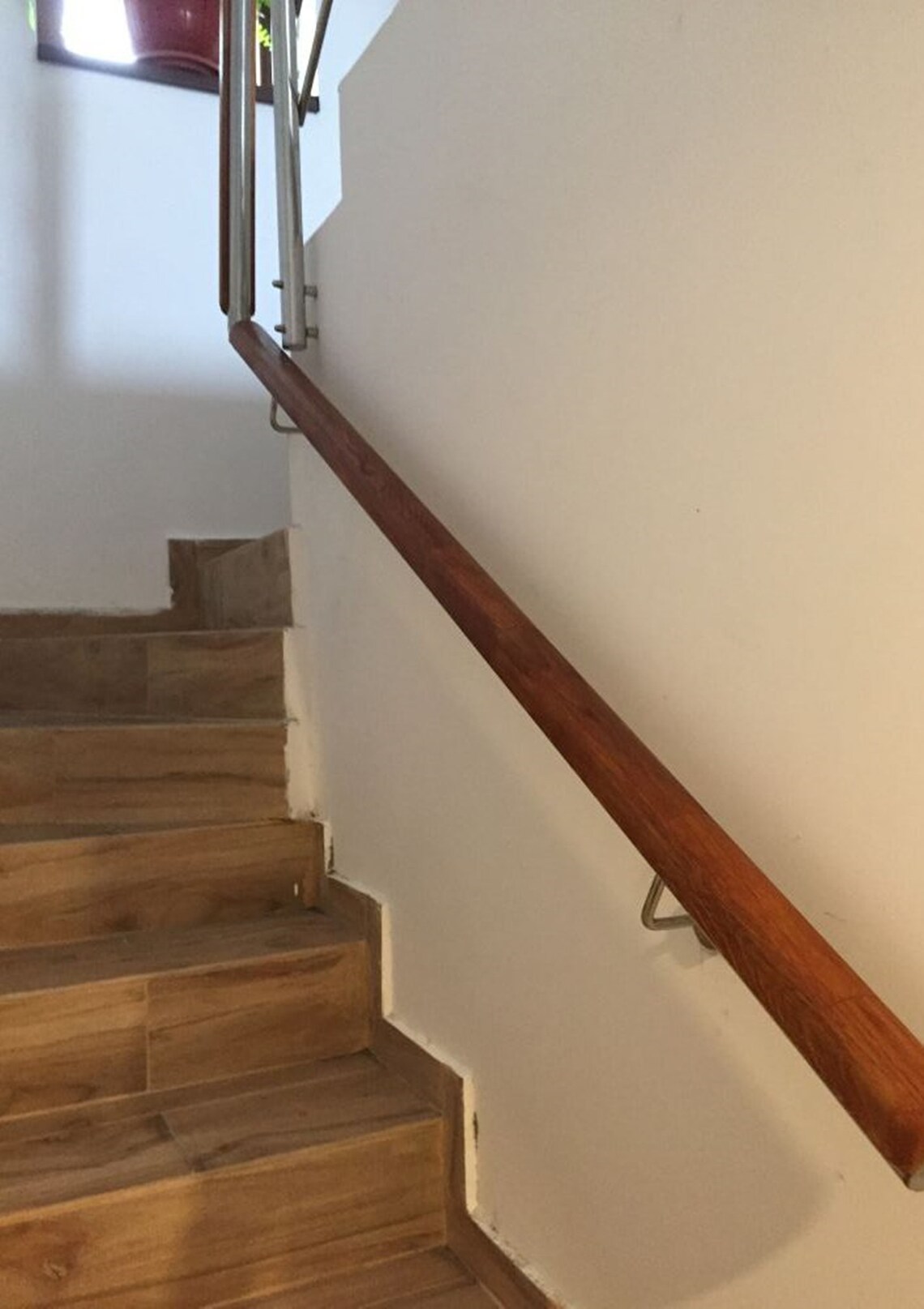 Kit Staircase Round Pin Wood Handrail Wall Mounted! - Etsy