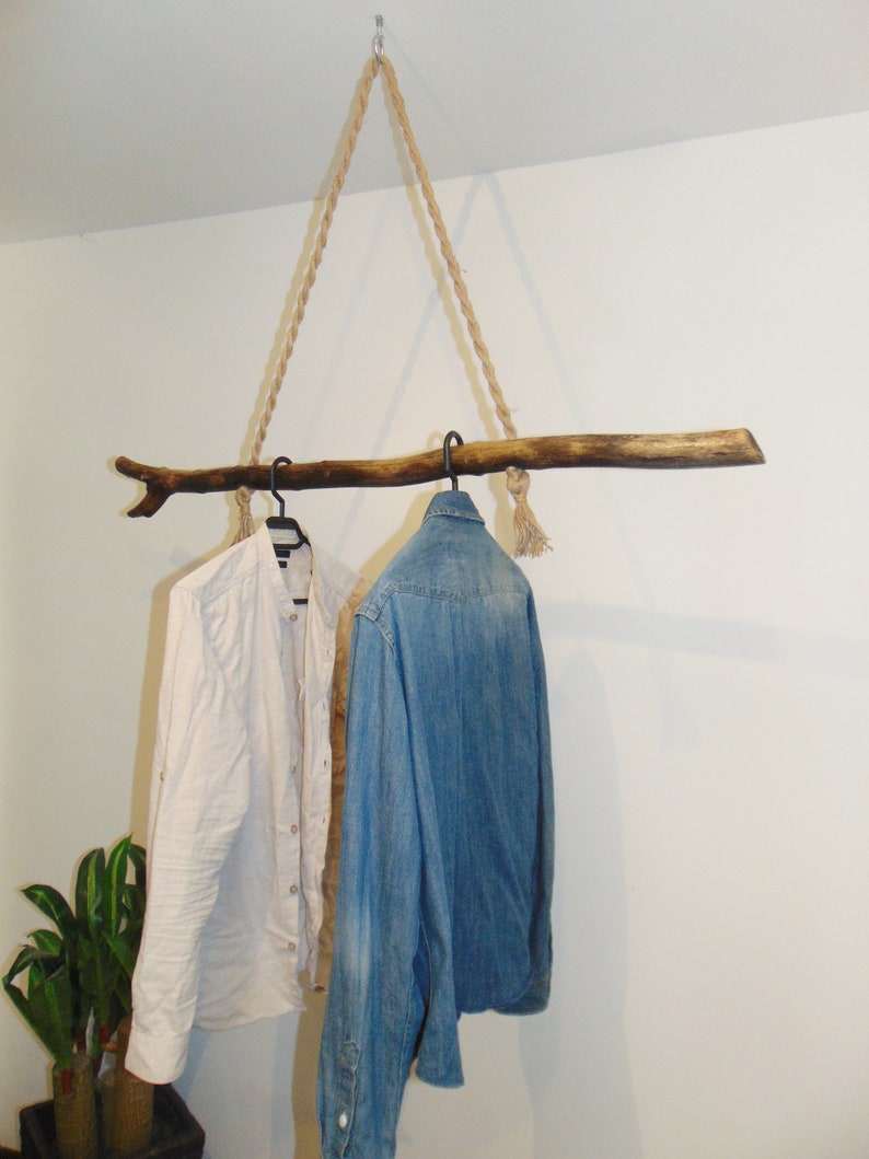 Hanging Driftwood Branch Clothing Rack - Etsy