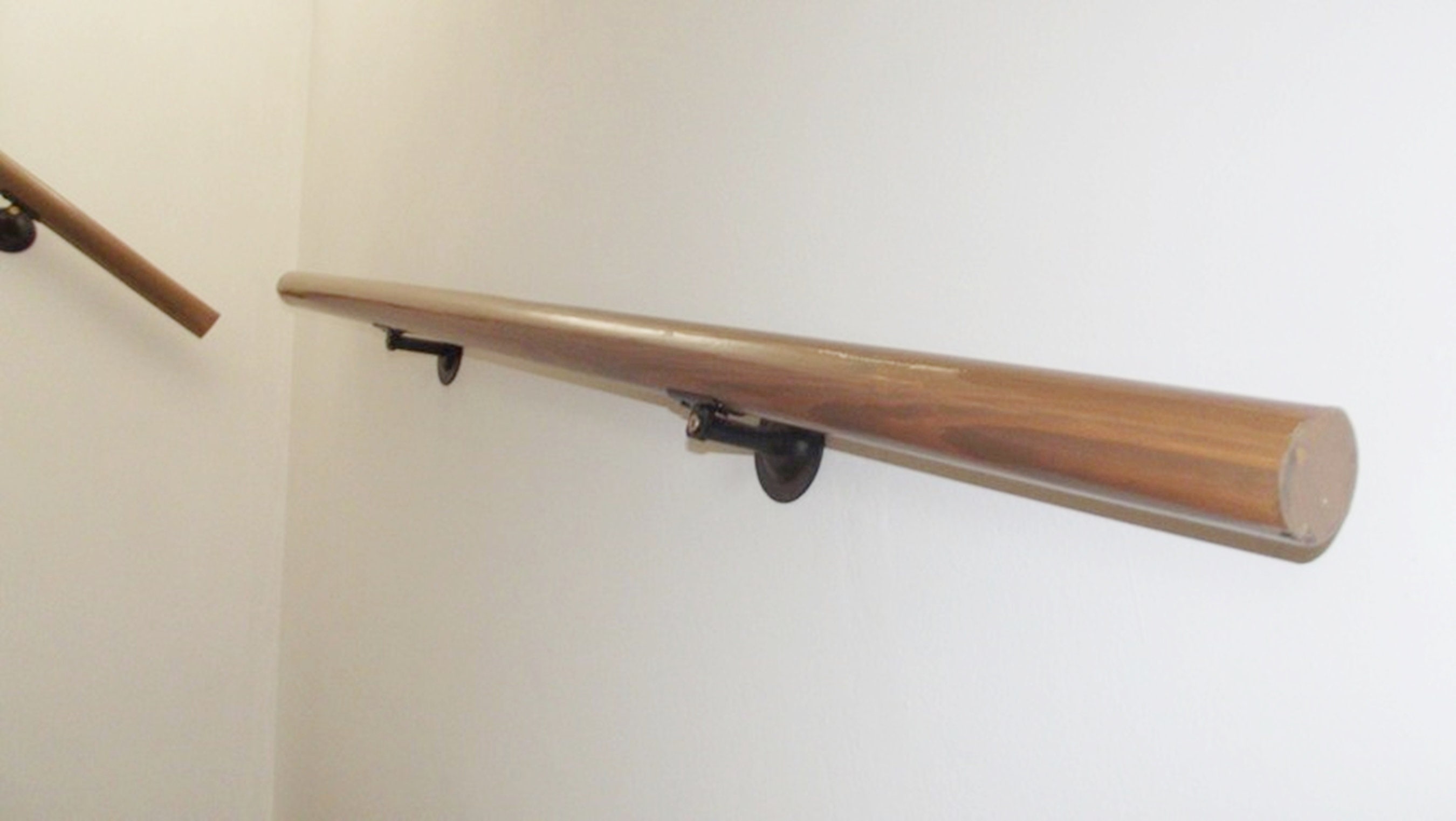 Kit Staircase Round Pin Wood Handrail Wall Mounted! - Etsy