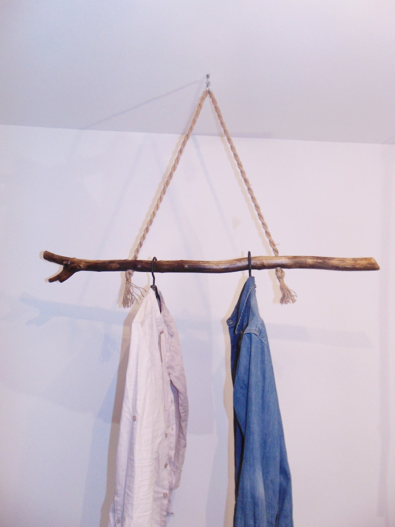Hanging Driftwood Branch Clothing Rack - Etsy