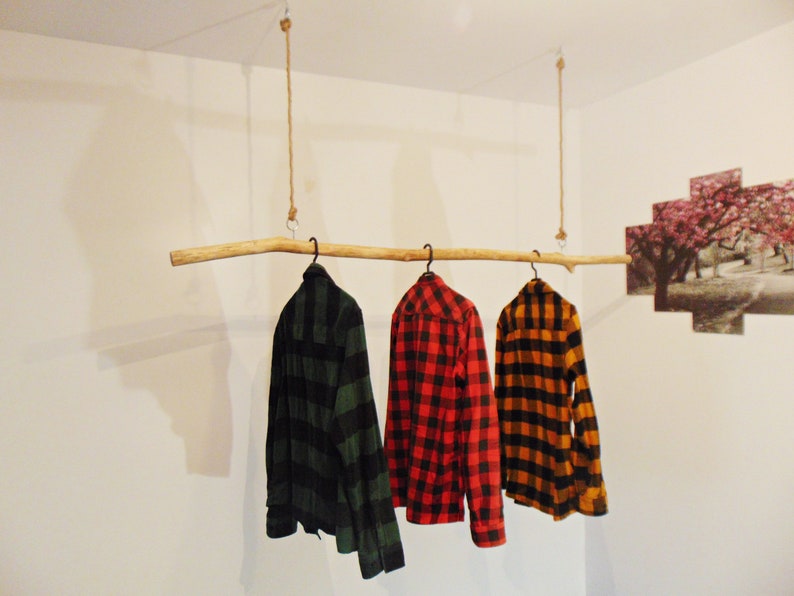 Hanging Driftwood Branch Clothing Rack - Etsy