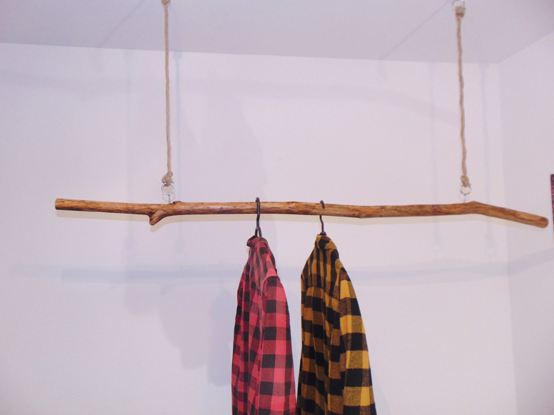 Hanging Driftwood Branch Clothing Rack - Etsy