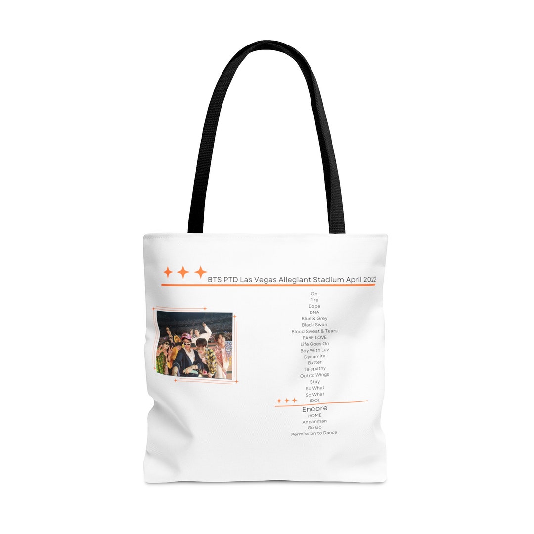 BTS PTD Concert Las Vegas Tracklist Tote Bag, BTS 2022 Permission to ...