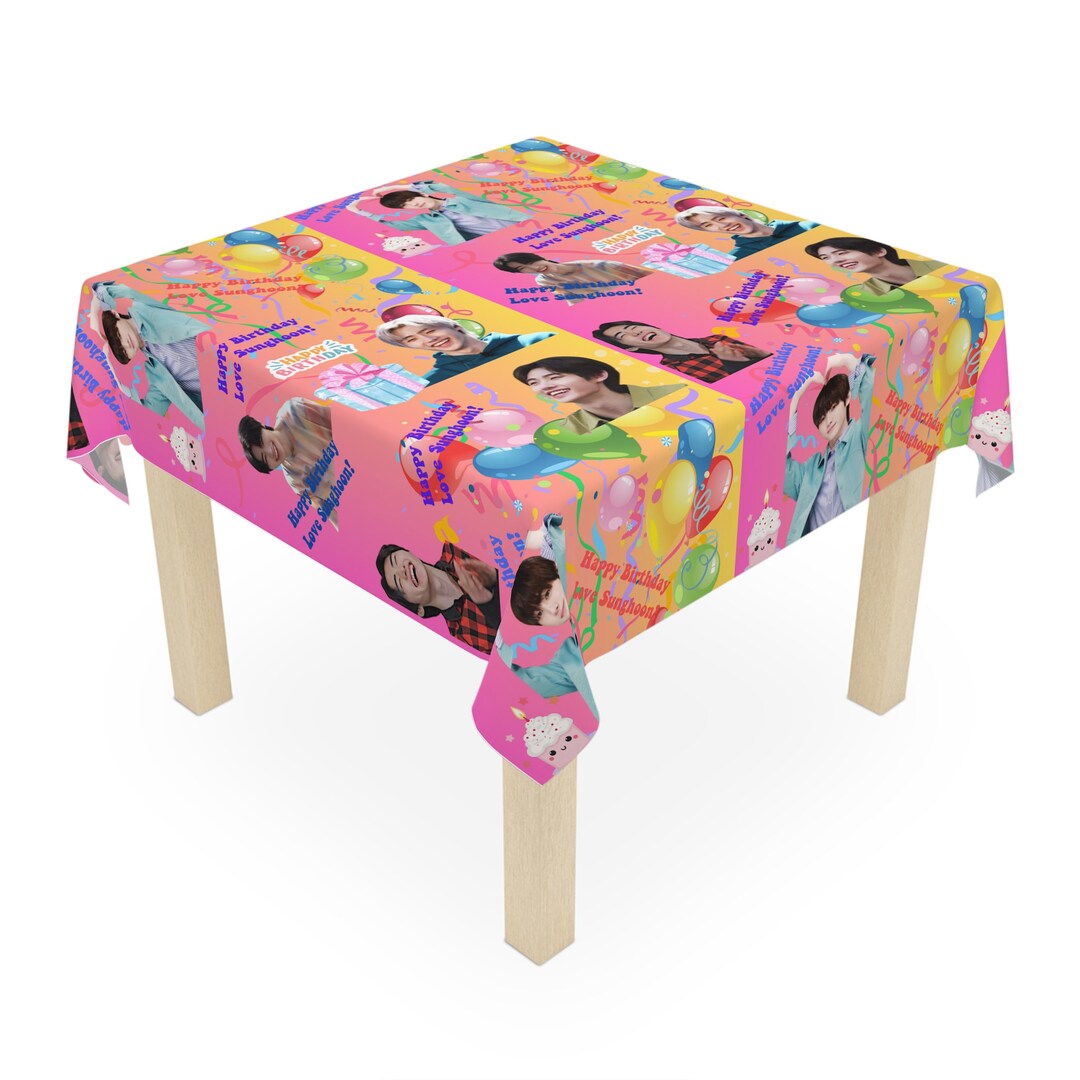 Kpop Enhypen Sunghoon Birthday Tablecloth, Kpop Party Tablecloth ...