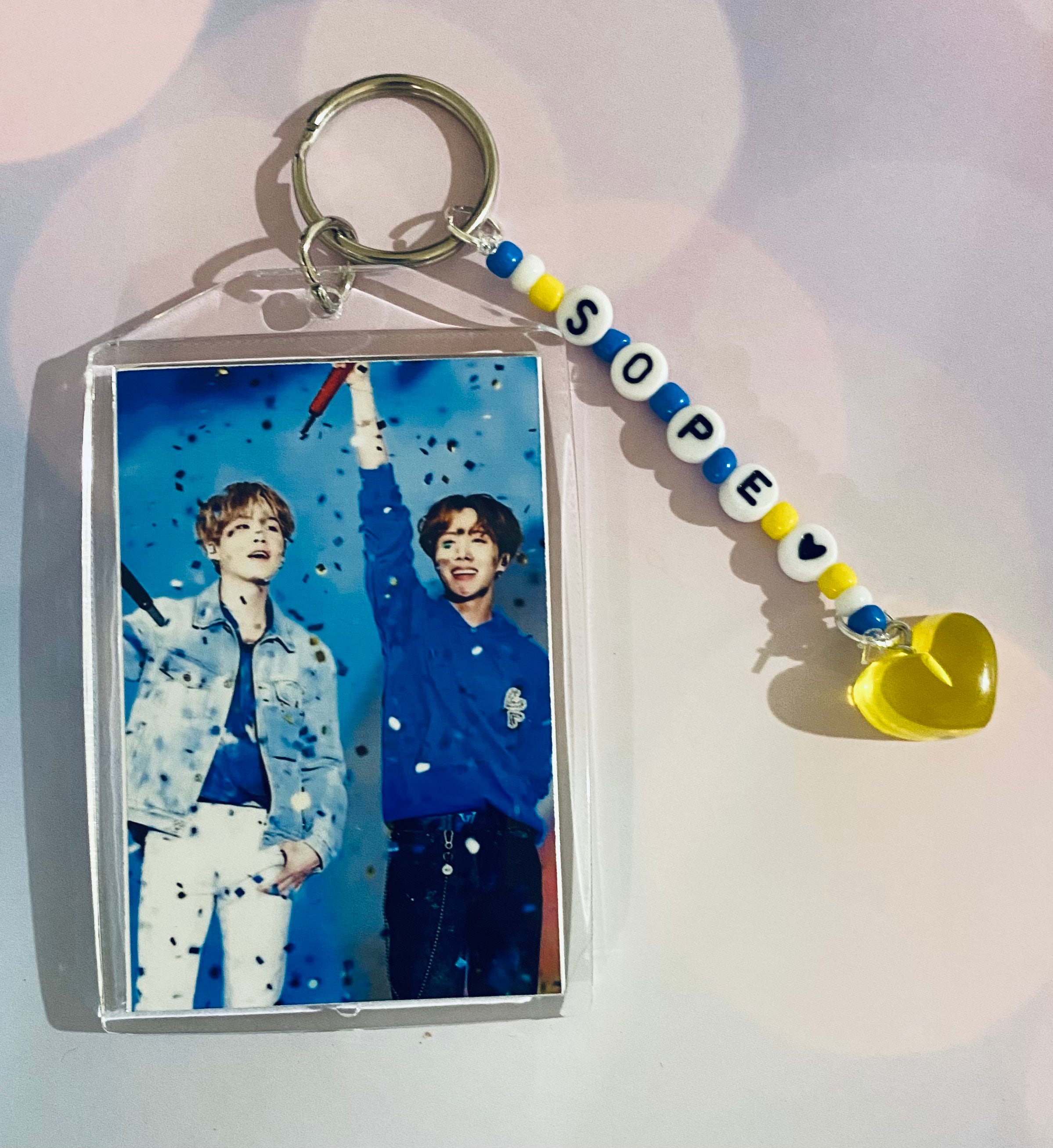 BTS Inspired Double Sided SOPE Keychain Yoongi Hobi Jhope Suga - Etsy