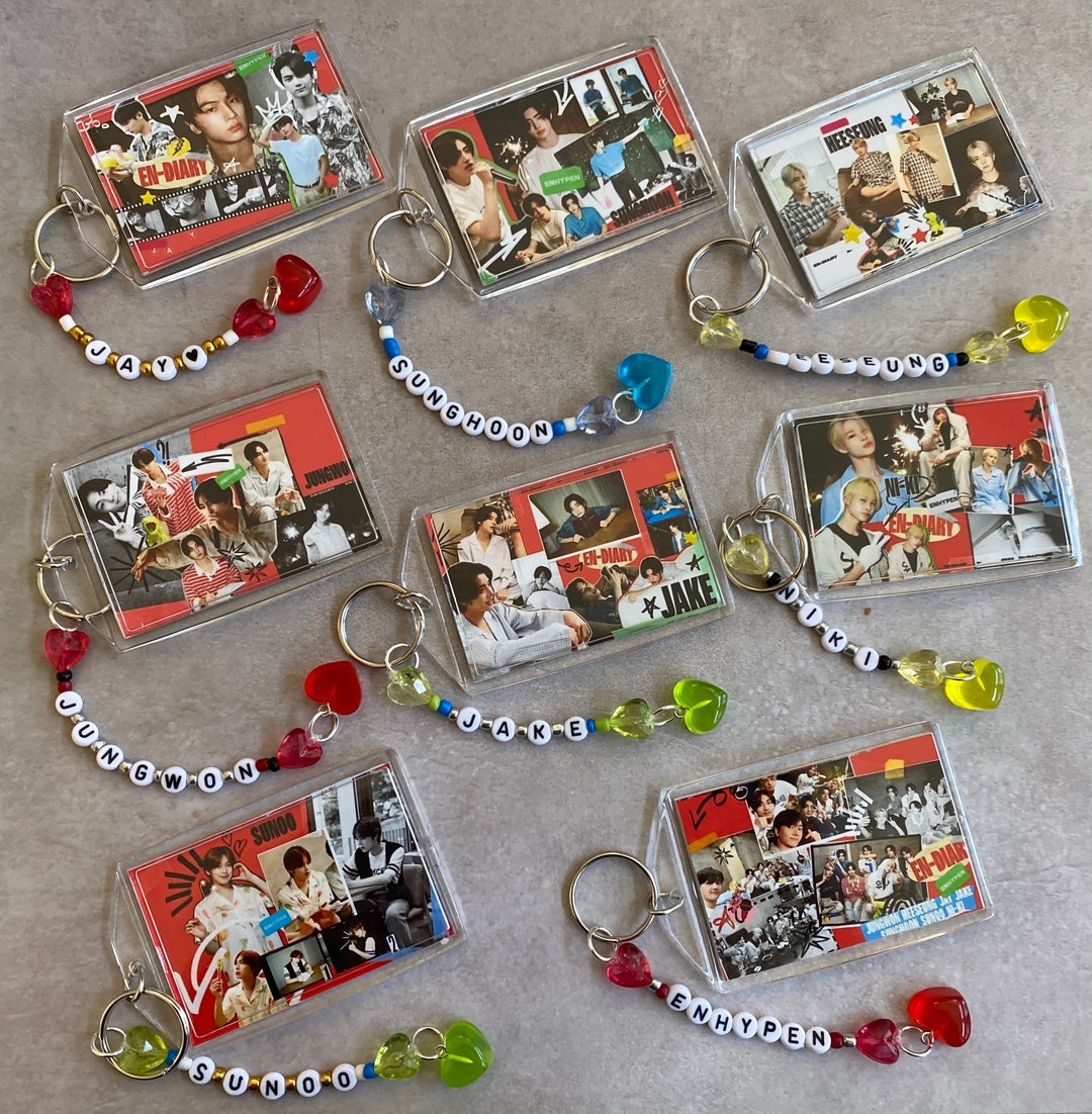 Enhypen Inspired Double Sided Bias Keychains, En Diary Photo Keychain ...