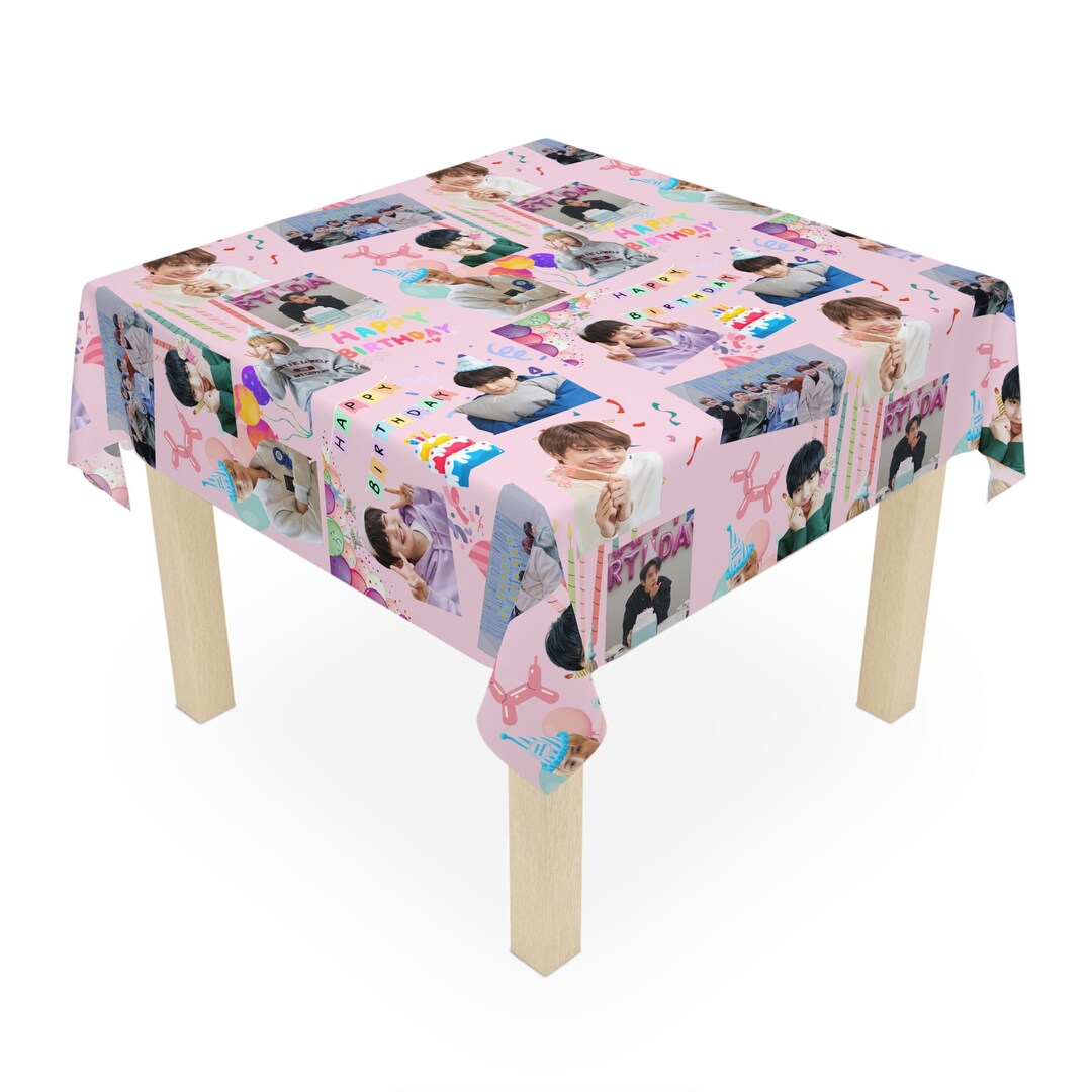 Kpop Enhypen Happy Birthday Tablecloth, Kpop Party Tablecloth, Enhypen ...