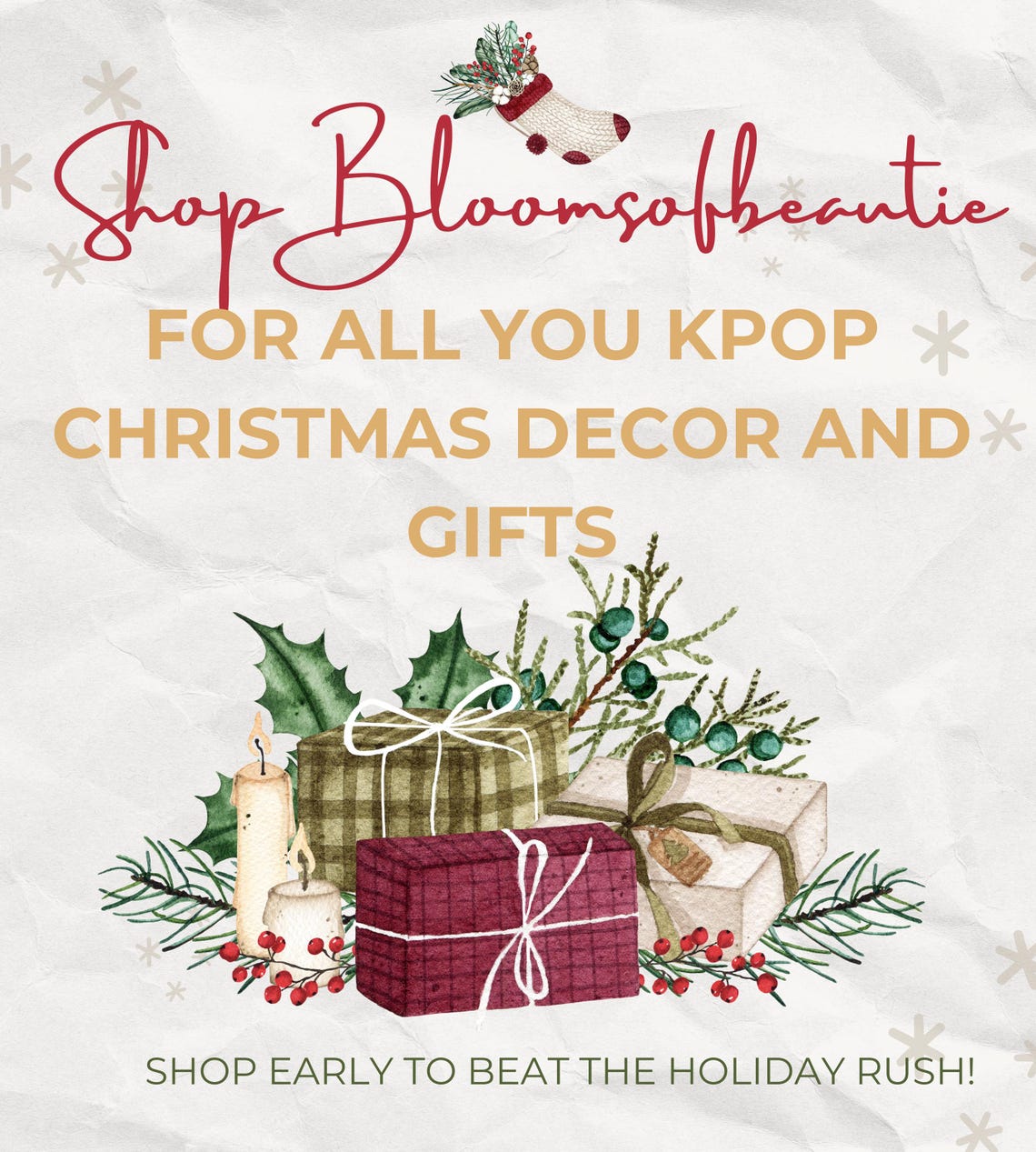 BTS OT7 Christmas Tablecloth, Kpop Christmas Tablecloth, BTS Holiday ...