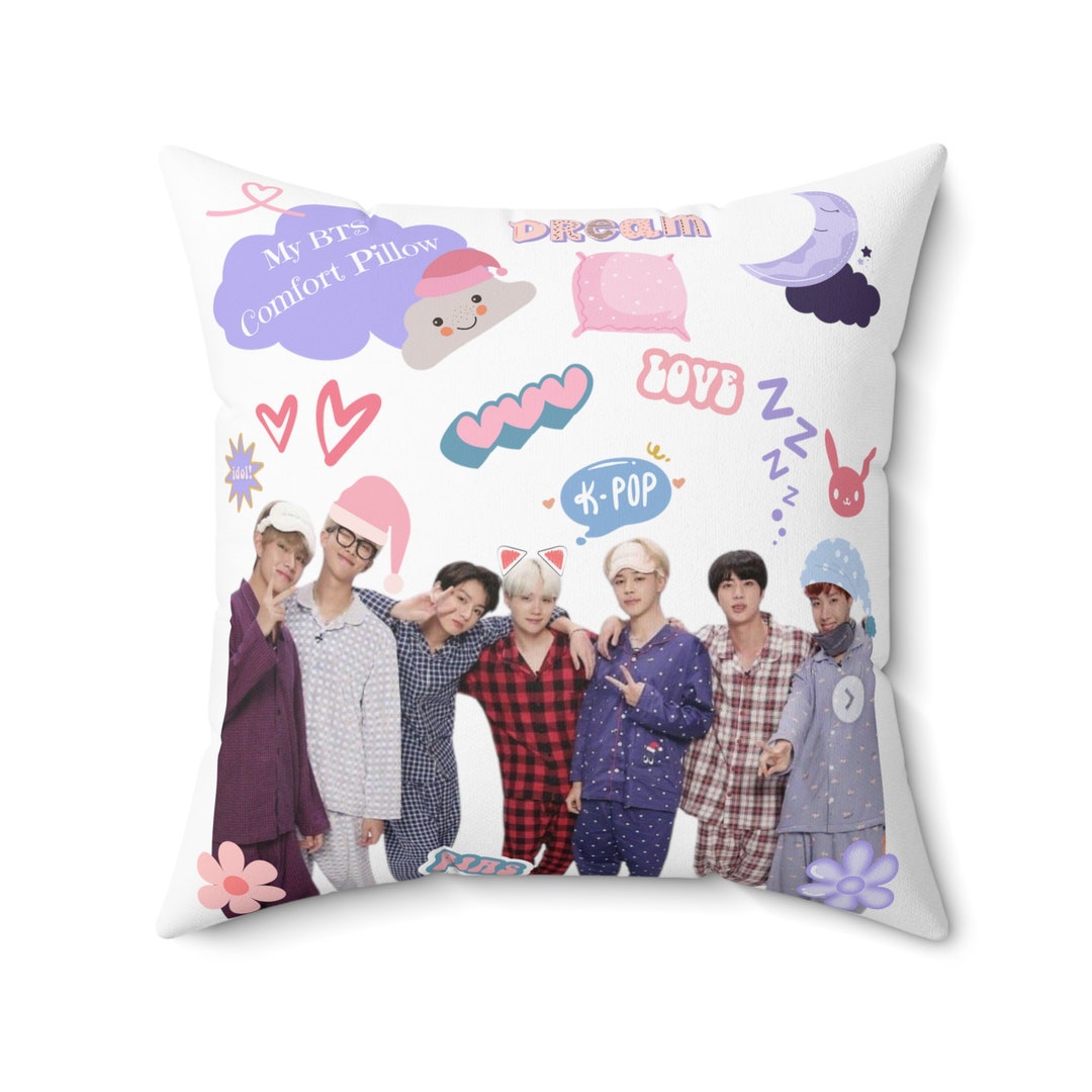 BTS OT7 Comfort Square Pillow, Room Decor, Kpop Room Decor, Kpop Gift ...