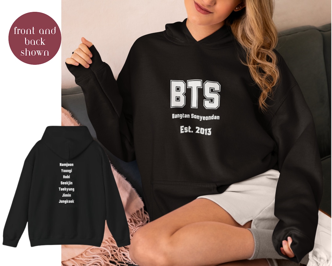 BTS Bangtan Hoodie Sweatshirt, Kpop Gildan 18500 Hooded Sweatshirt ...