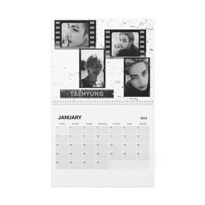 BTS Inspired 2024 Wall Calendar, Kpop 2024 Calendar, Bangtan Calendar ...
