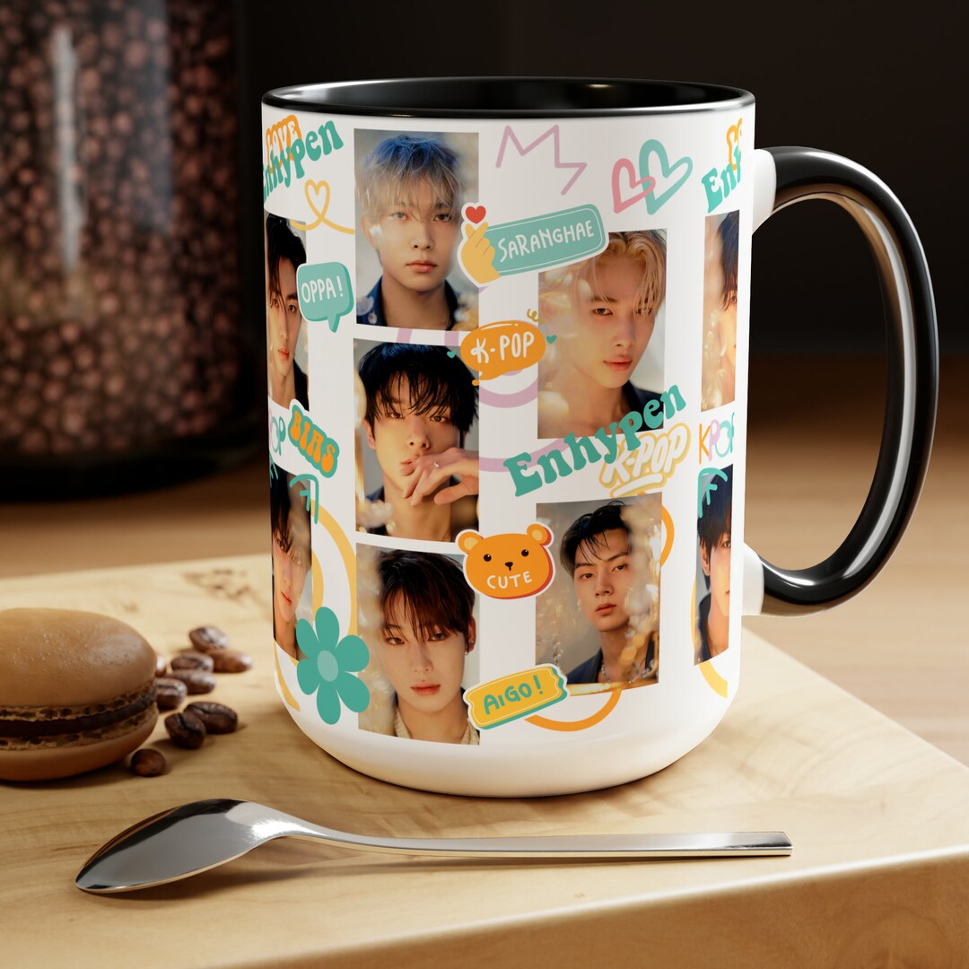 Enhypen OT7 15 Oz Coffee Mug, Kpop Mug, Coffee Cup, K-pop Mug, Gift for ...