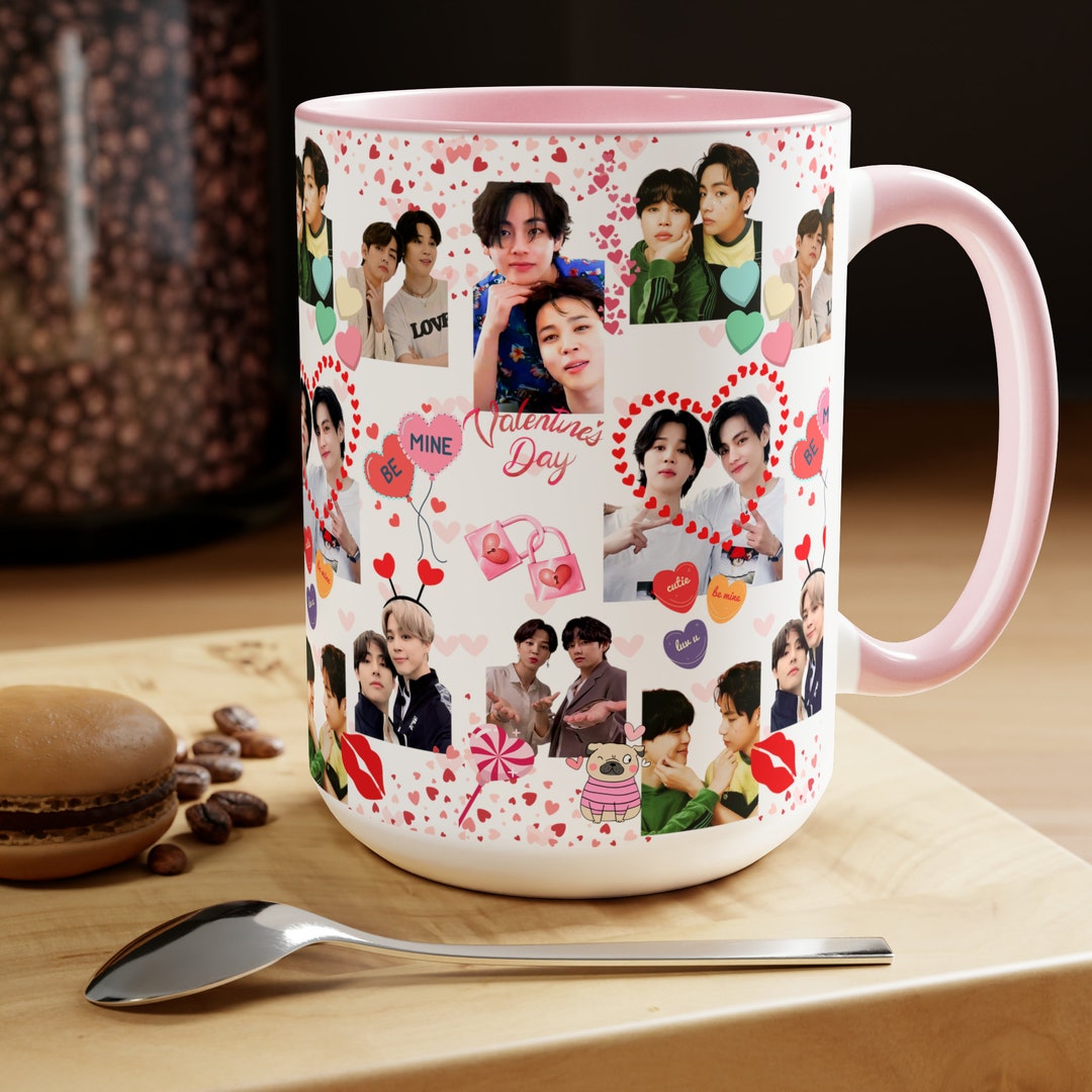 BTS Vmin Valentine's Day15 Oz Mug, Coffee Mug, Valentines Gift Mug ...