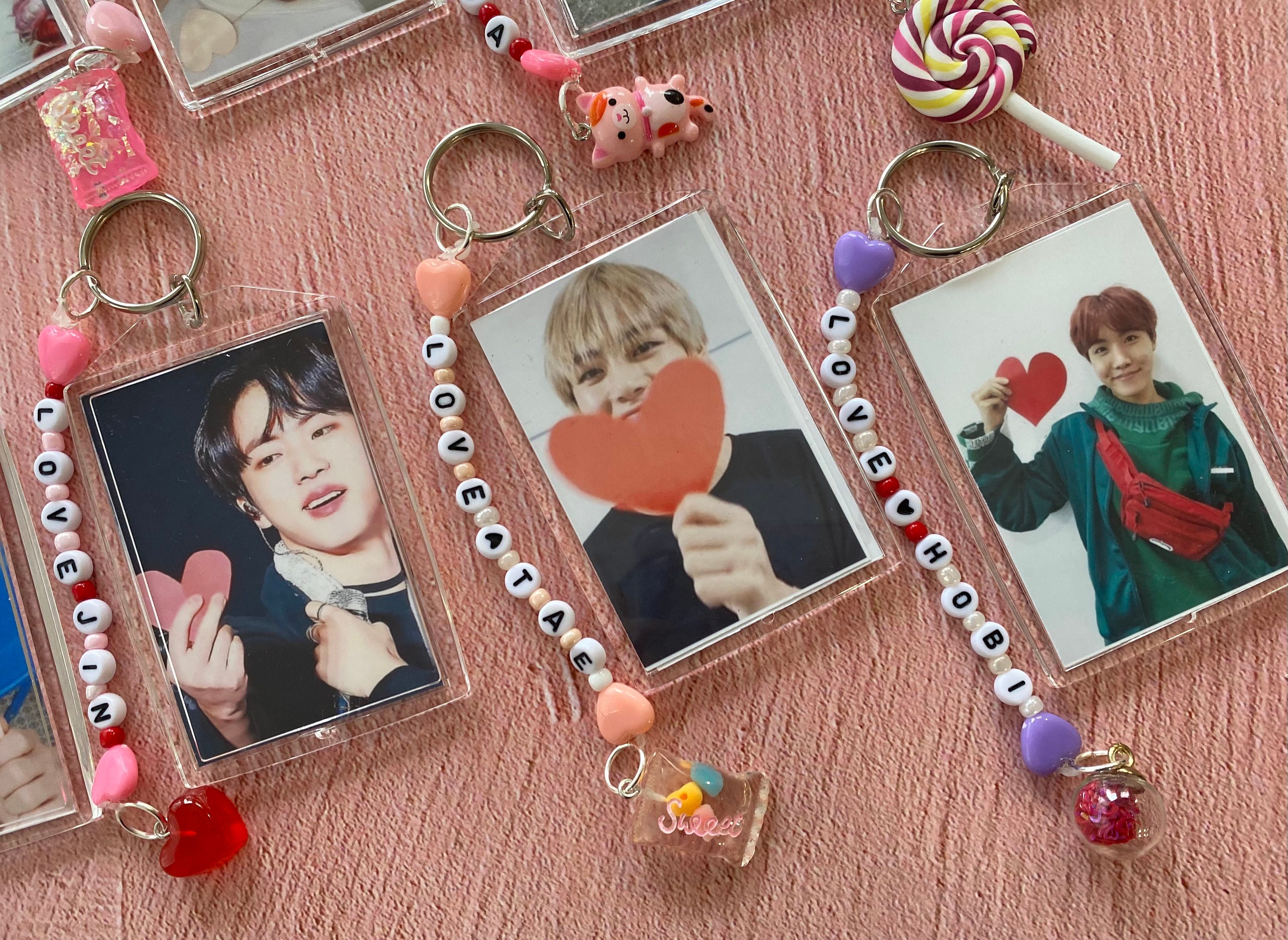 BTS Inspired Double Sided Bias Keychains Valentines Keychains | Etsy