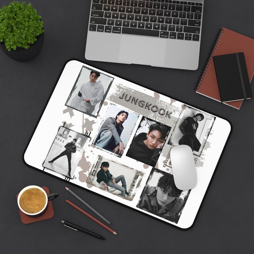 BTS Inspired Jungkook Computer Laptop Desk Mat, Kpop 12"x18" Desk Mat ...
