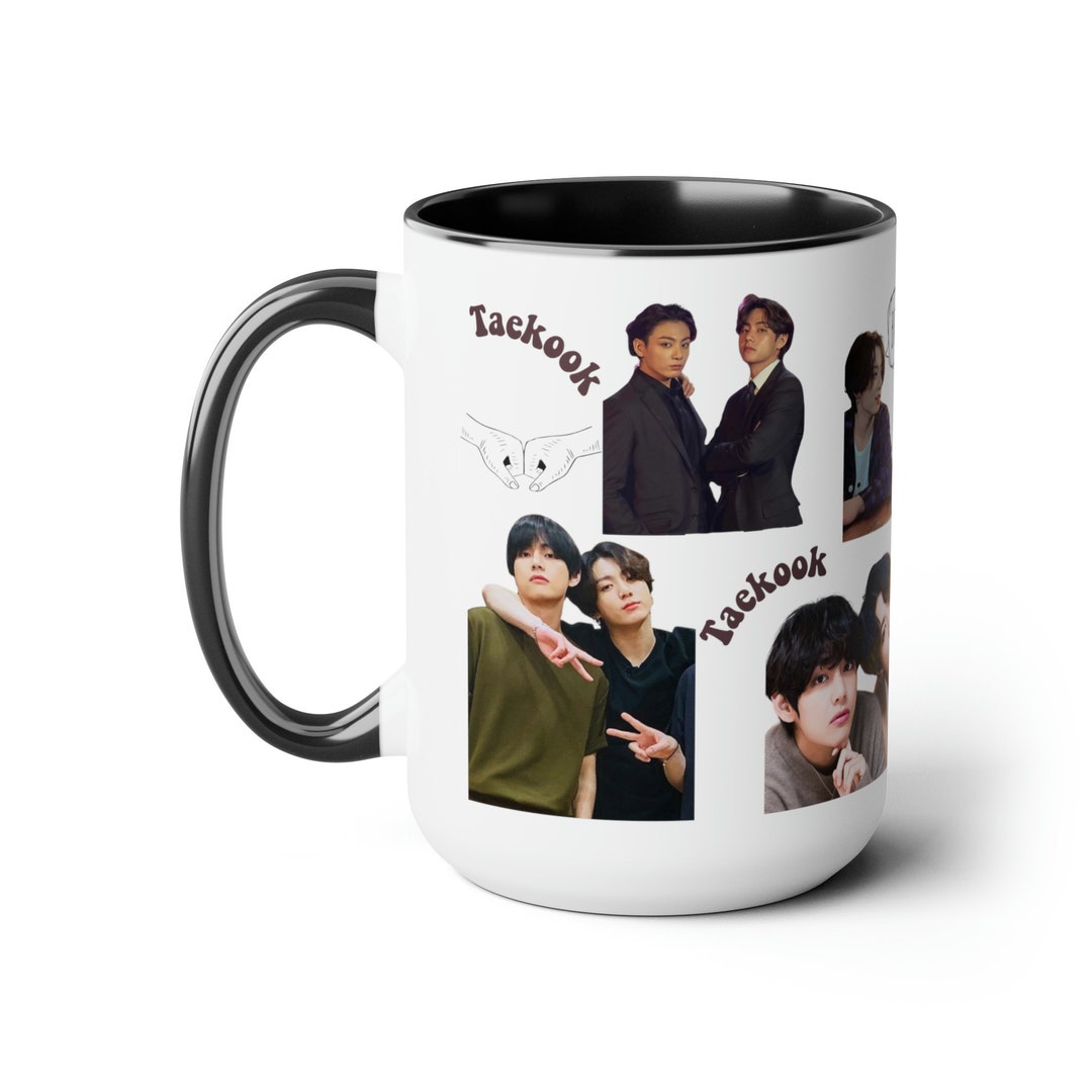BTS Inspired Taekook 15 Oz Mug, Jungkook Coffee Mug, Taehyung Coffee ...