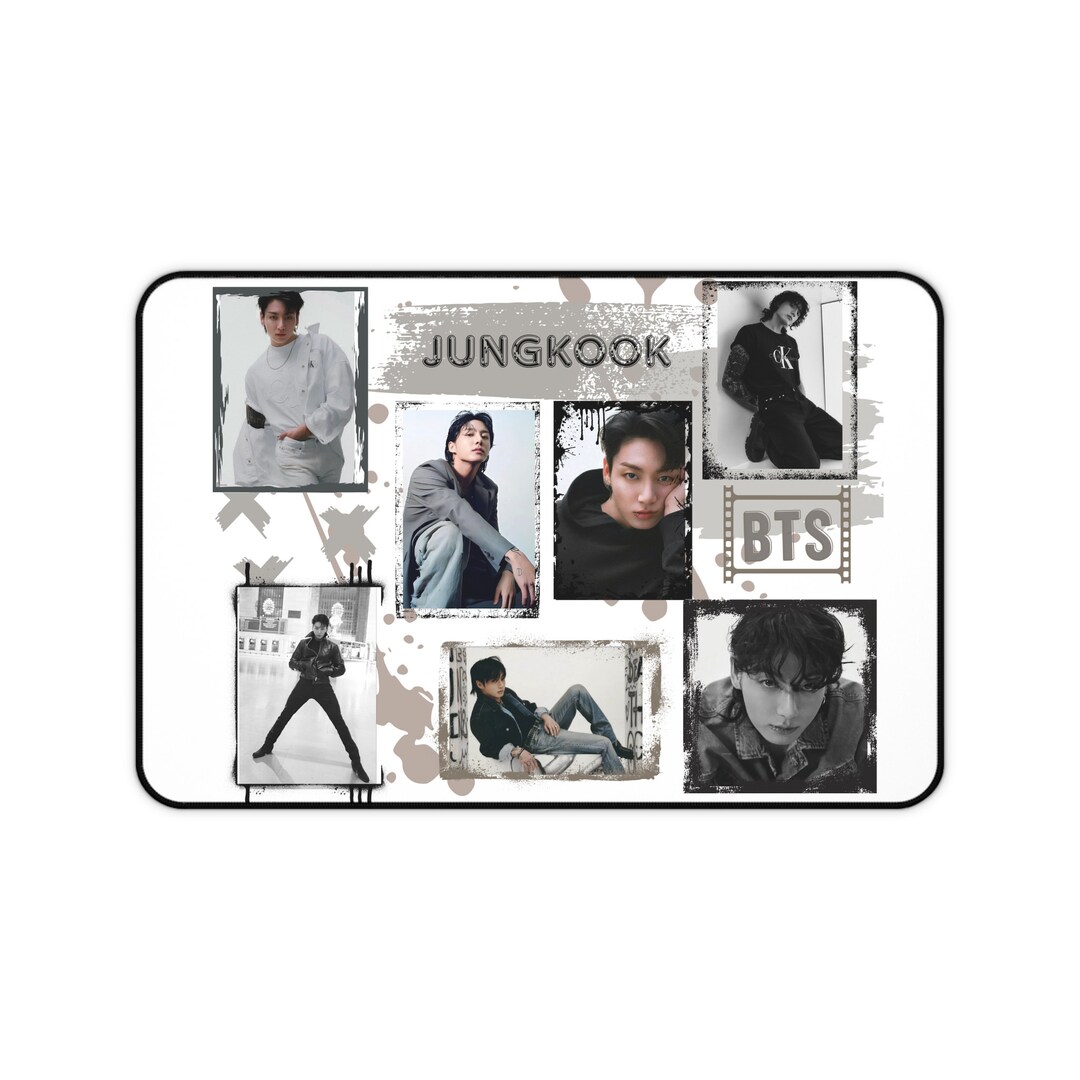 BTS Inspired Jungkook Computer Laptop Desk Mat, Kpop 12x18 Desk Mat, JK ...