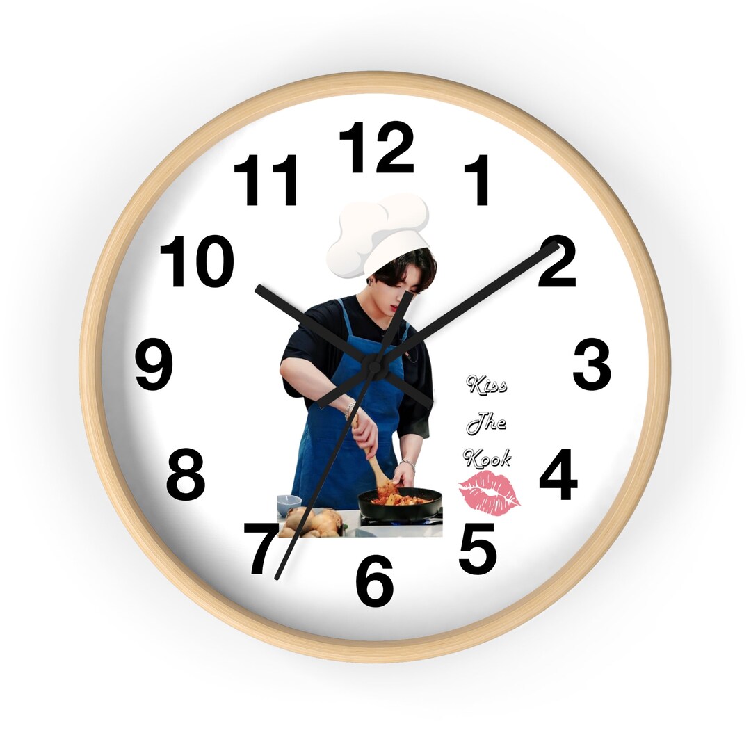 BTS Jungkook Wall Clock JK Kiss the Kook K-pop Analog Clock, Kpop ...