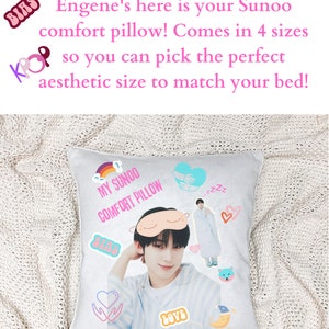 Enhypen Inspired Sunoo Square Pillow, Room Decor, Kpop Room Decor, Kpop ...